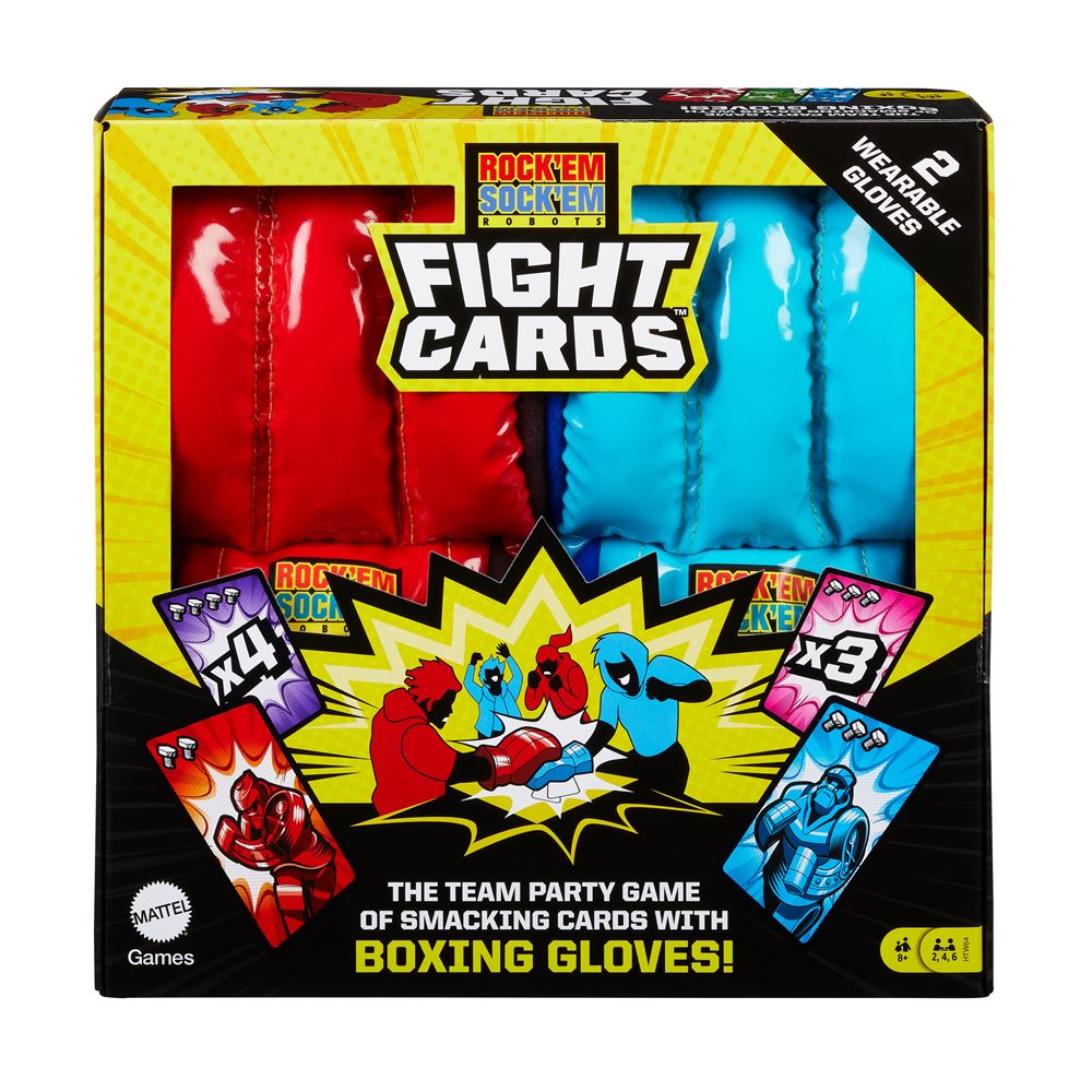 Jeu de cartes Mattel Fight Cards avec deux gant de boxe - Jeu de cartes ...