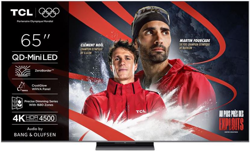 TV QD-Mini LED Tcl 65C89K 164 cm 4K UHD 2025 Aluminium brossé - TV LED ...