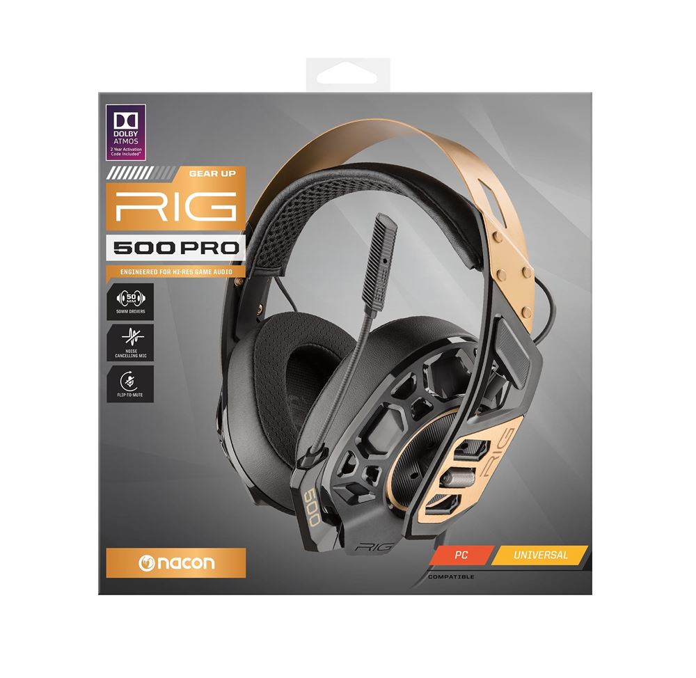 Casque gaming filaire pour PC et consoles Nacon RIG 500 PRO Cuivre ...