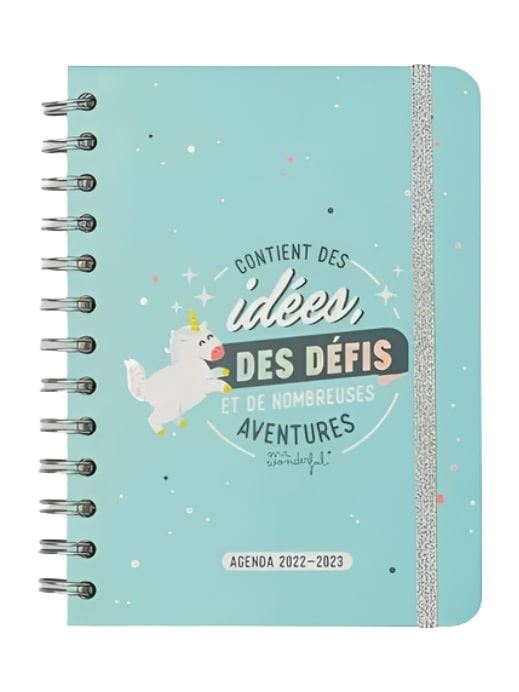 Agenda classique petit format Mr. Wonderful 2022 2023 Semainier ...