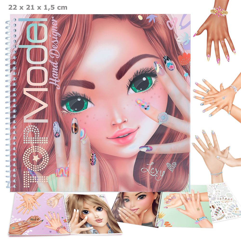 Dessin et coloriage enfant Top Model Carnet Color Create Hand-Design ...