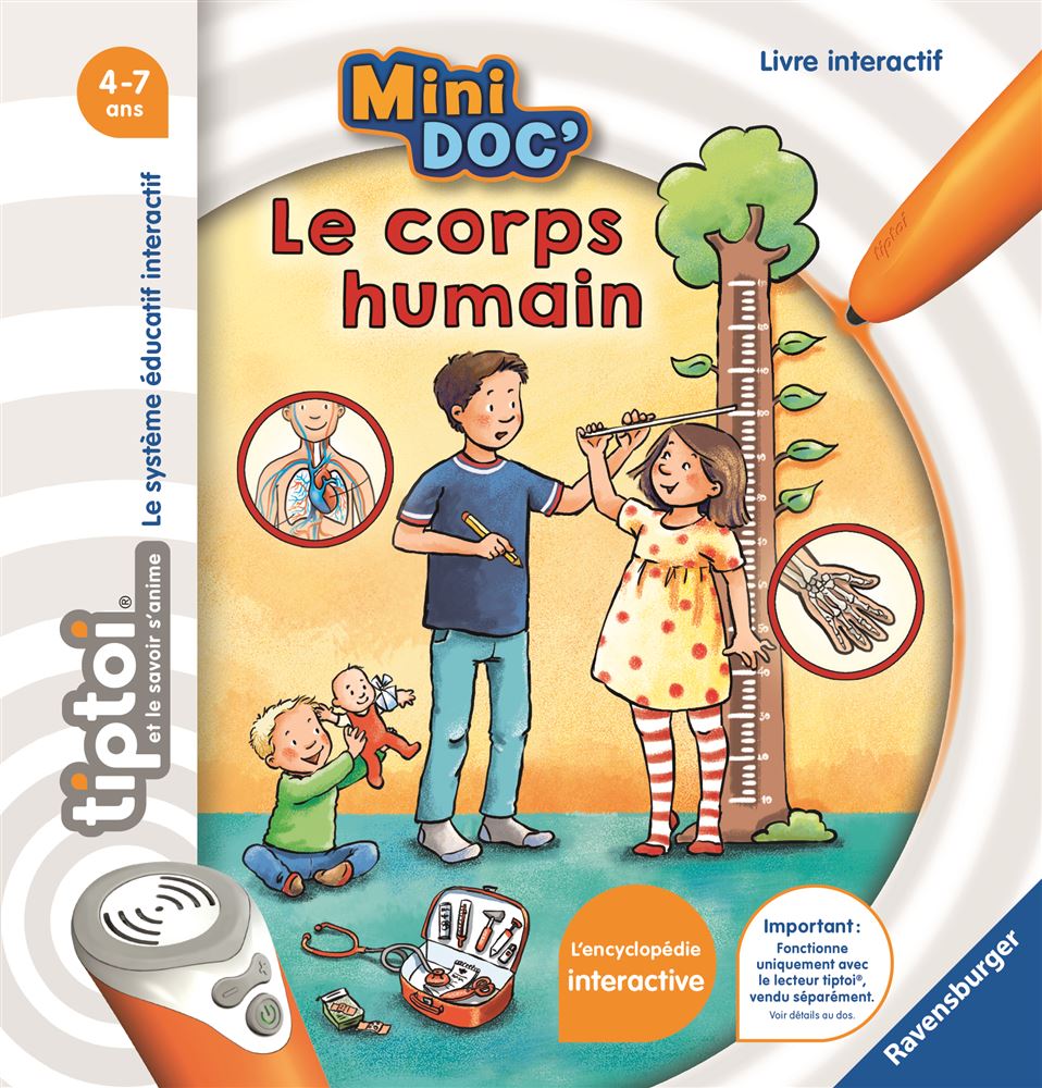 Jeu éducatif sans ecran Ravensburger Tiptoi Mini Doc' Le corps humain ...