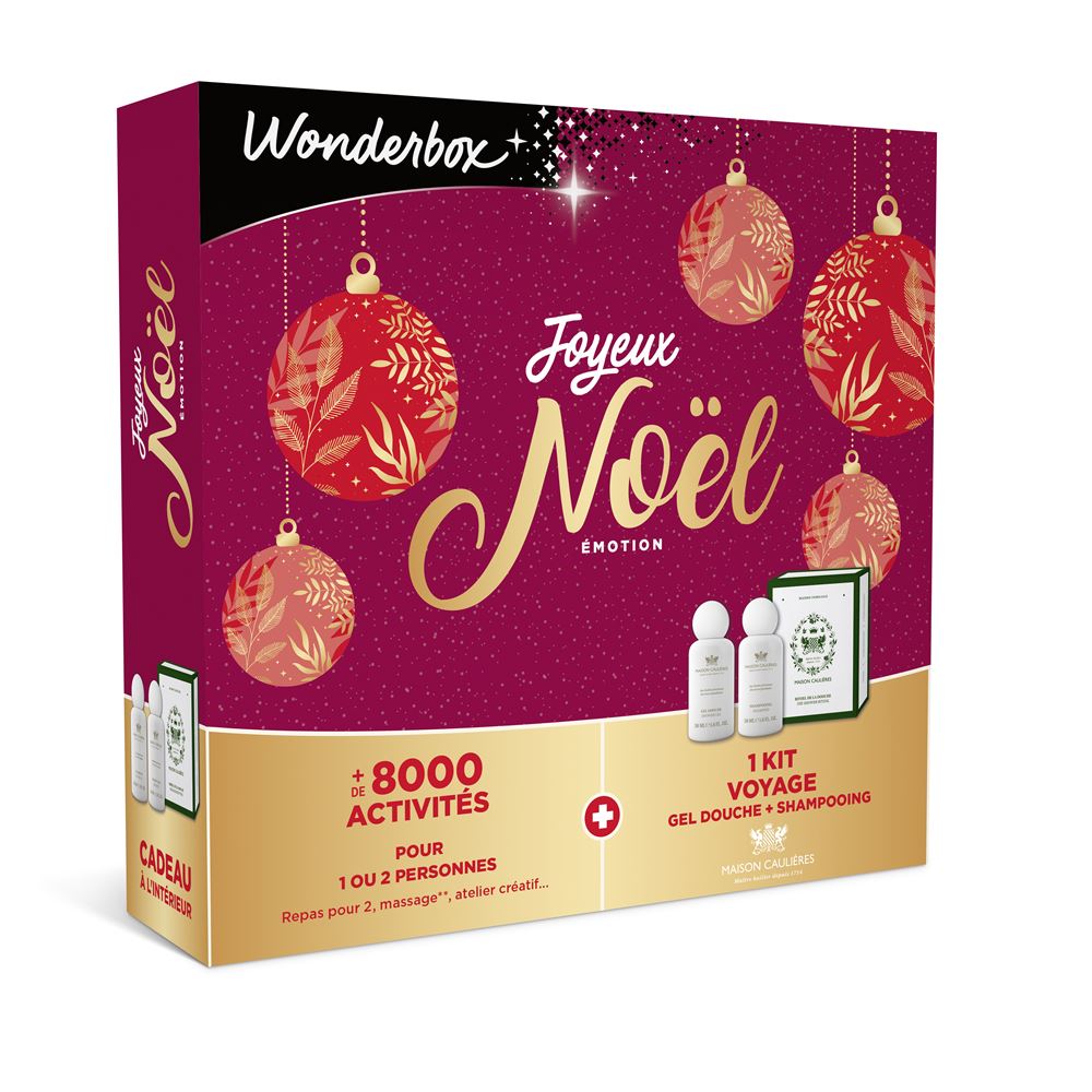 Coffret cadeau Wonderbox 2 en 1 Joyeux Noël Emotion pour 1 ou 2 ...