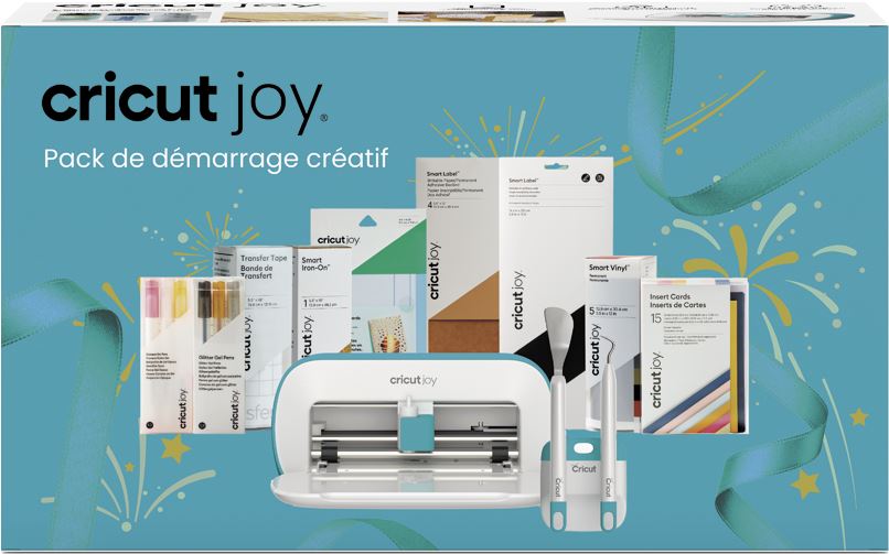 Pack de démarrage créatif Cricut Joy Holiday Blanc et bleu - Machines De Découpe et Presses À ...