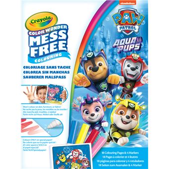 Jeu créatif Crayola Kit Color Wonder Paw Patrol Pat’patrouille Aqua ...