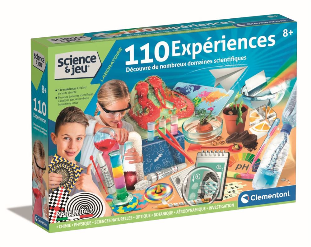 Jeu de sciences et d'expérience Clementoni 110 Expériences - Jeu de ...