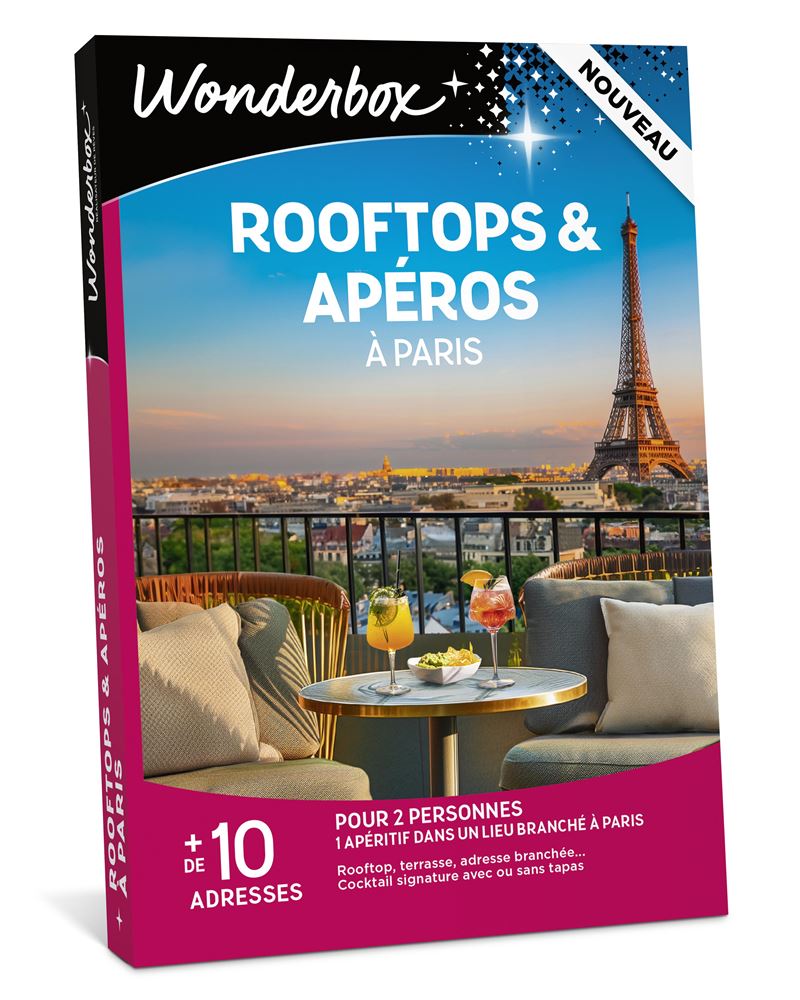 Coffret cadeau Wonderbox Rooftops & Apéros à Paris pour 2 personnes ...