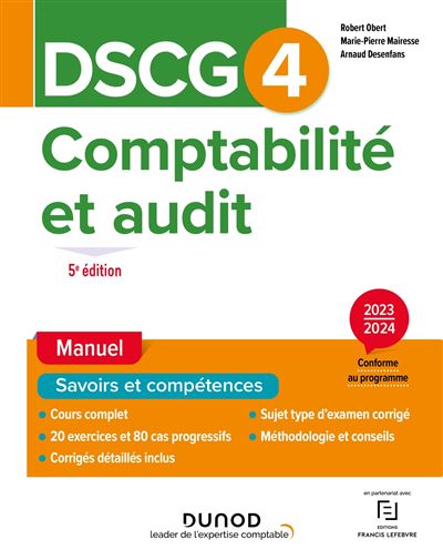 DSCG 4 - Comptabilité et audit - Manuel 2023-2024 - Dernier livre de ...
