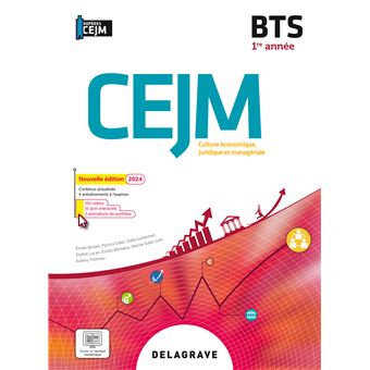 Repères Culture économique, juridique et managériale (CEJM) 1re année BTS (2024) - Pochette ...