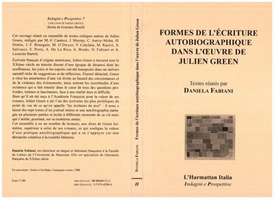 Formes de l'écriture autobiographique dans l'oeuvre de Julien Green ...