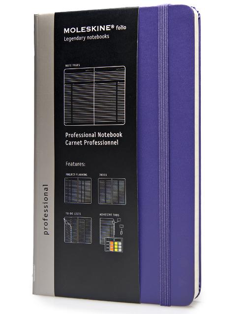 Carnet professionnel - Grand format - Couverture rigide violet brillant ...