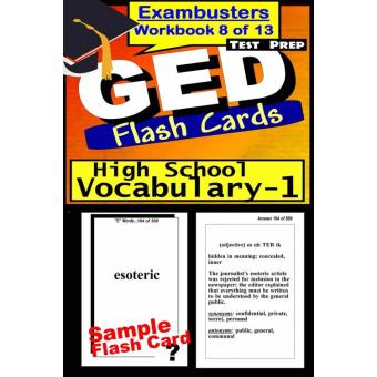 GED Test Prep High School Vocabulary 1 Review-Exambusters Flash Cards ...