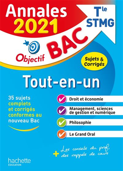Annales Bac 2021 Tout-En-Un Bac STMG (CONTRÔLE CONTINU + ENSEIGNEMENT ...