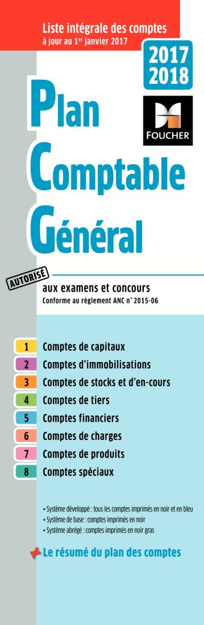 Plan comptable général 2017-2018 - broché - Foucher - Achat Livre | fnac