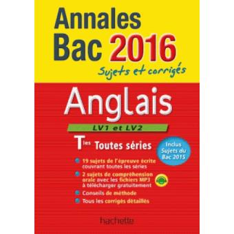 Annales 2016 Anglais Term Toutes Séries Edition 2016 - broché - Edith ...