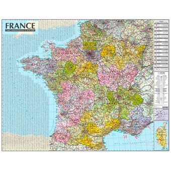 France 1/1M050 (Carte Murale Laminée - Avec Barres - Collectif - Achat ...