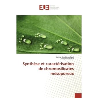 Synthèse et caractérisation de chromosilicates mésoporeux - broché ...