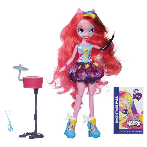 Poupée Rainbow Rocks Pinkie Pie avec tambour Equestria Girls My Little ...