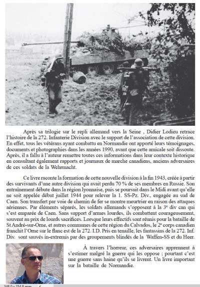 L'Enfer au sud de Caen Historique des 272 Infanterie Division - broché ...