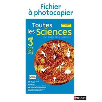 Toutes les sciences - guide pédagogique - Cycle 3 - broché - André ...