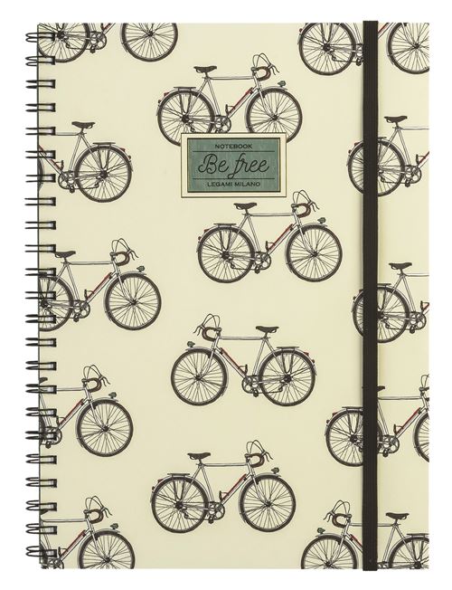 Cahier à spirale A4 Legami 200 pages lignées Vélo - Cahiers lignés ...