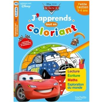 Cars - 3-4 ans - Cars J'apprends tout en coloriant PS - Collectif ...