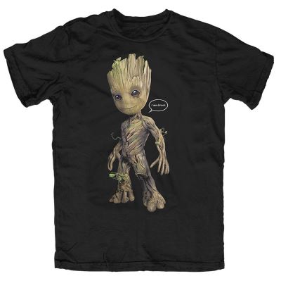 Tee-Shirt I am Groot Vert Homme Taille L - Tee Shirts Video - Objet ...