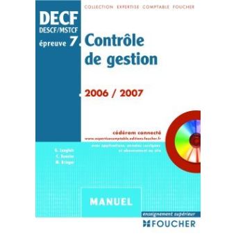 Controle de gestion DECF Epreuve 7 Livre de l'élève Edition 2006-2007 ...