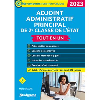 Adjoint administratif principal de 2e classe de l’État – Tout-en-un (Catégorie C – Concours 2023 ...
