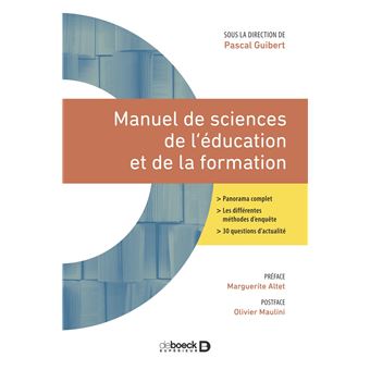 Manuel de sciences de l'éducation et de la formation - broché - Olivier ...