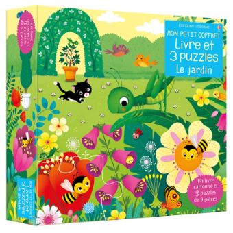 Le jardin - Mon petit coffret livre et 3 puzzles Coffret avec 3 puzzles ...