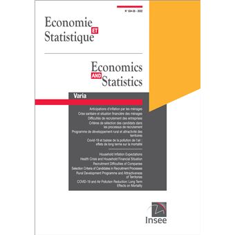 Economie et Statistique/ Economics and Statistics n° 534-535 N° 534-535 ...