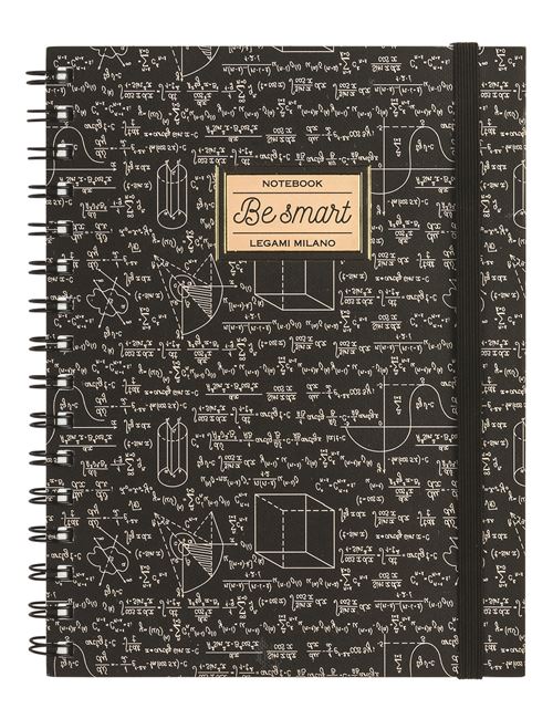 Cahier à spirale A5 Legami 200 pages lignées Maths - Cahiers lignés ...