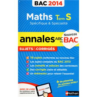 Annales bac 2014 maths s spe & spe cor n4 Edition 2014 - broché - Collectif - Achat Livre | fnac