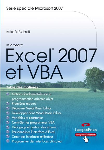 Excel 2007 And Vba Broché Mikaël Bidault Achat Livre Fnac