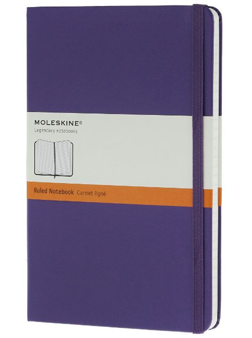 Carnet gd format ligne violet couv rigide - Carnets et journaux intimes ...
