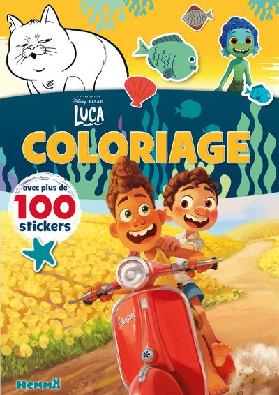 Luca - + 100 stickers - Disney Pixar Luca - Coloriage avec plus de 100 ...