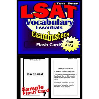 LSAT Test Prep Essential Vocabulary-Exambusters Flash Cards-Workbook 1 ...