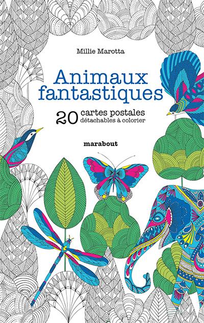 Animaux fantastiques - 20 cartes postales détachables à colorier 20 ...