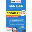 Annales bac 2014 ses t.es spe + spe cor n9 Edition 2014 - broché - Collectif - Achat Livre | fnac