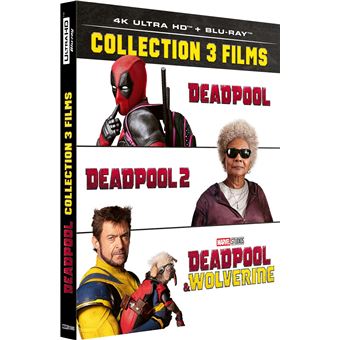 Deadpool Coffret Deadpool Collection 3 Films Blu-ray 4K Ultra HD - Blu ...