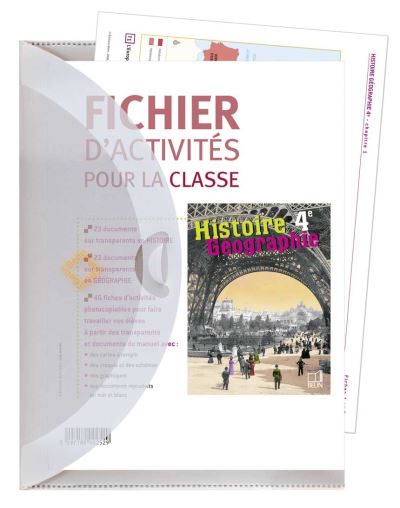 Histoire Géographie 4e 2006 Fichier d'activités pour la classe - broché ...