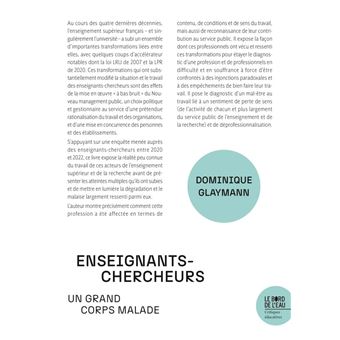 Enseignants-chercheurs : un grand corps malade - broché - Dominique ...