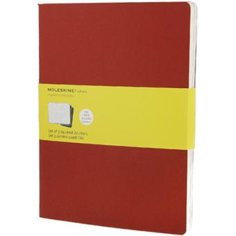 Cahier quadrillé - Très grand format Couverture souple en carton rouge ...