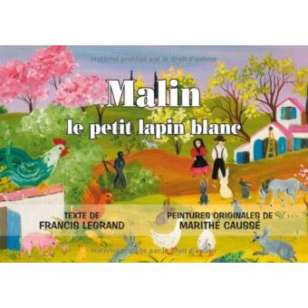 Malin le petit lapin blanc - broché - Francis Legrand - Achat Livre | fnac