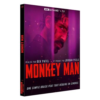 Monkey Man Blu-ray 4K Ultra HD - Dev Patel - Précommande & date de ...