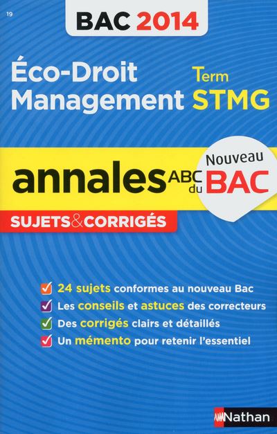Annales bac 2014 economie droit management des organisations term stmg ...