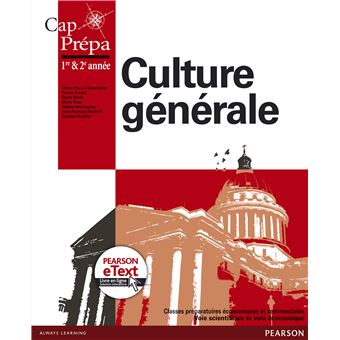 Culture generale + etext Livre avec eText - broché - De La Garanderie ...