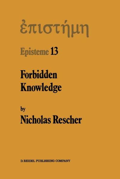 Forbidden knowledge - relié - N. Rescher - Achat Livre ou ebook | fnac