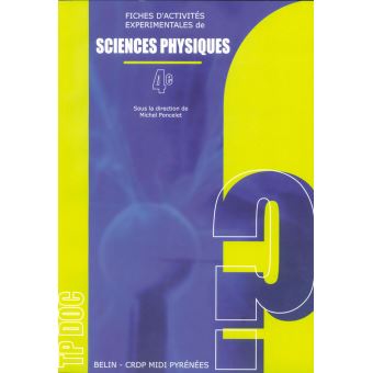 Sciences Physiques - 4e Fiches du professeur - broché - Michel Poncelet - Achat Livre | fnac
